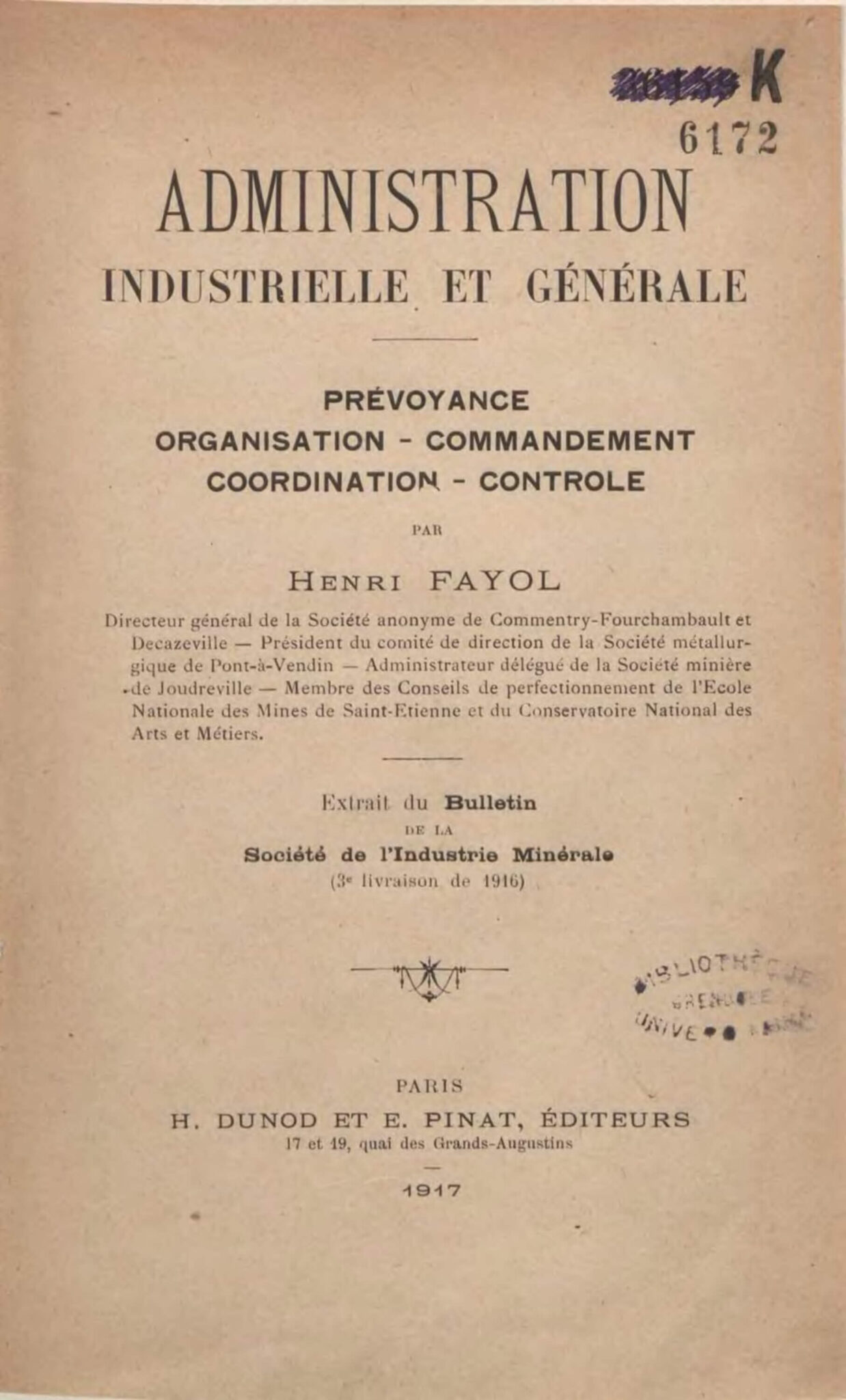 Henri Fayol : Le pionnier du management moderne